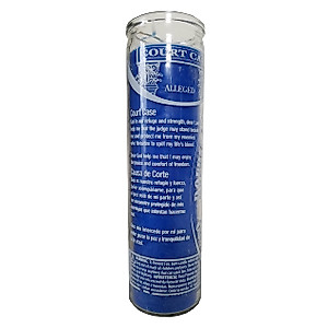 Staci19 Court Case Blue Pillar Candle