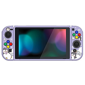 PlayVital ICY Cube Penguin ​Protective Case for Nintendo Switch, Soft TPU Slim Case Cover for Nintendo Switch Joycon Console with Colorful ABXY Direction Button Cap