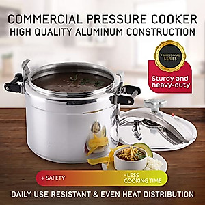 Universal 15.8 Quart / 15 Liter Professional Pressure Cooker, Sturdy, Heavy-Duty Aluminum Construction with Multiple Safety Systems, Commercial Canner Ideal for Industry usages such as Restaurants, Hotels, and Businesses with Large Kitchens