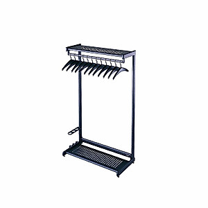 Quartet Two-Shelf Garment Rack, Freestanding, 48 Inch, Black, 12 Hangers Included (20224)