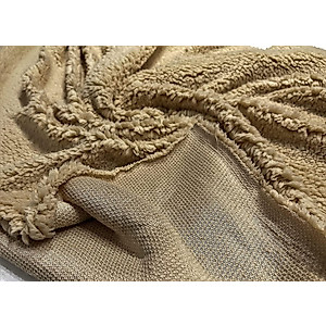 Solid Golden Brown Sherpa Fleece Fabric by The Yard