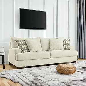 Signature Design by Ashley Caretti Contemporary Sofa with Accent Pillows, Beige