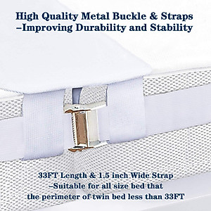 SAYGOGO Bed Bridge Twin to King Converter Kit, Upgrade 11.8inch W Memory Bed Gap Filler, Adjustable Bed Bridge Mattress Connector Strap for Bed, Storage Bag Included, for Guests Stayovers