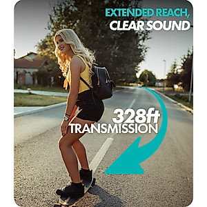 Movo WMX-2-L-DUO Wireless Microphone for iPhone with Charging Case, Lightning Connector, 328ft Range, 7hr Battery Life