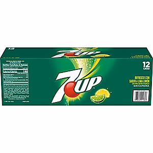 7UP Lemon Lime Soda, Naturally Flavored and Caffeine Free, 12 Fl Oz (Pack of 12)