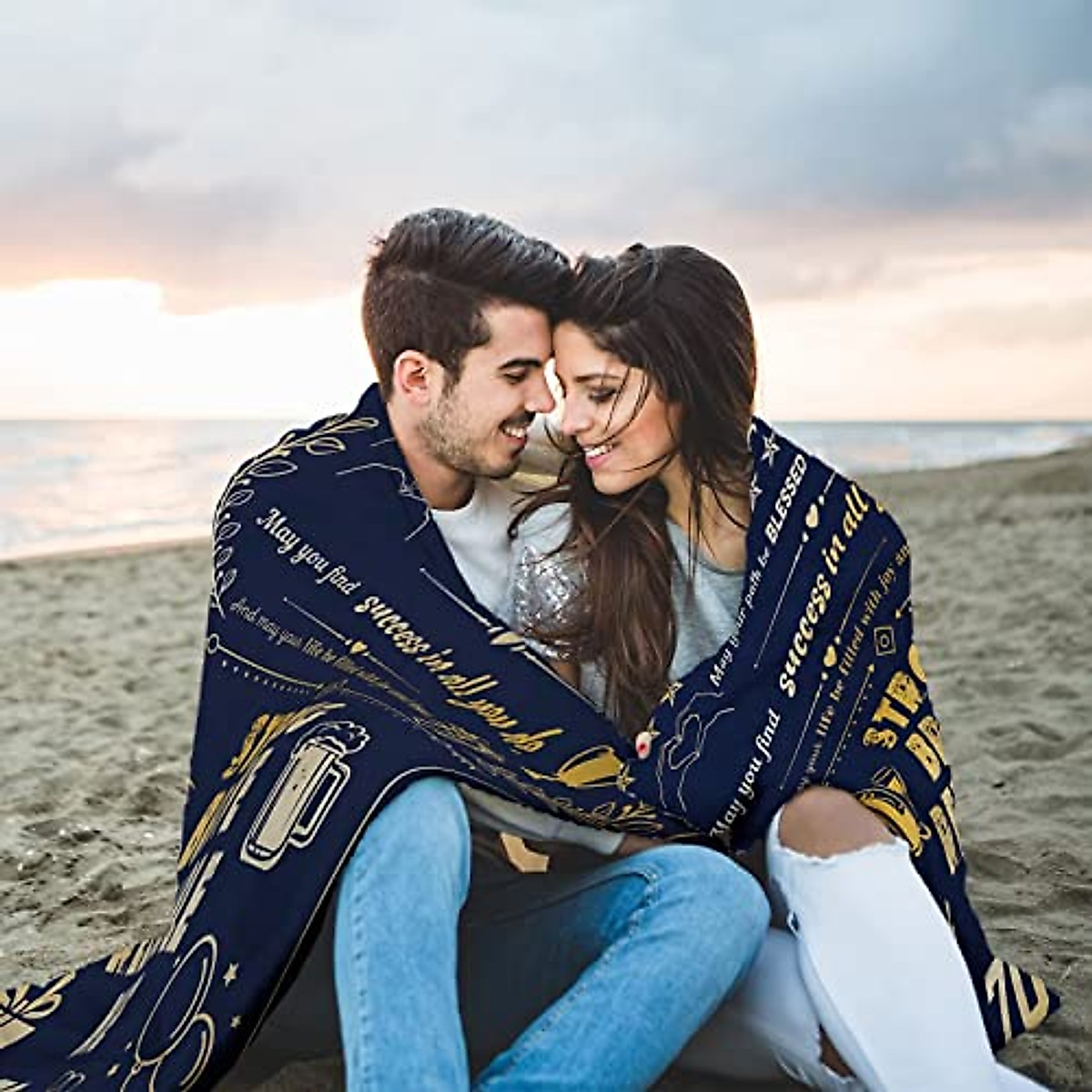 70th Birthday Gifts for Men, 70th Birthday Gifts for Him, 70 Year Old Birthday Gifts for Men, 70th Blanket 70th Birthday Decorations for Men, Gift for 70th Birthday Men, Navy Blue Blanket 60Lx50W Inch