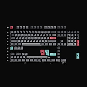 HK GAMING Custom Keycaps | Dye Sublimation PBT Keycap Set for Mechanical Keyboard | 139 Keys | Cherry Profile | ANSI US-Layout | Compatible with Cherry MX, Gateron, Kailh, Outemu | Stealth Dolch