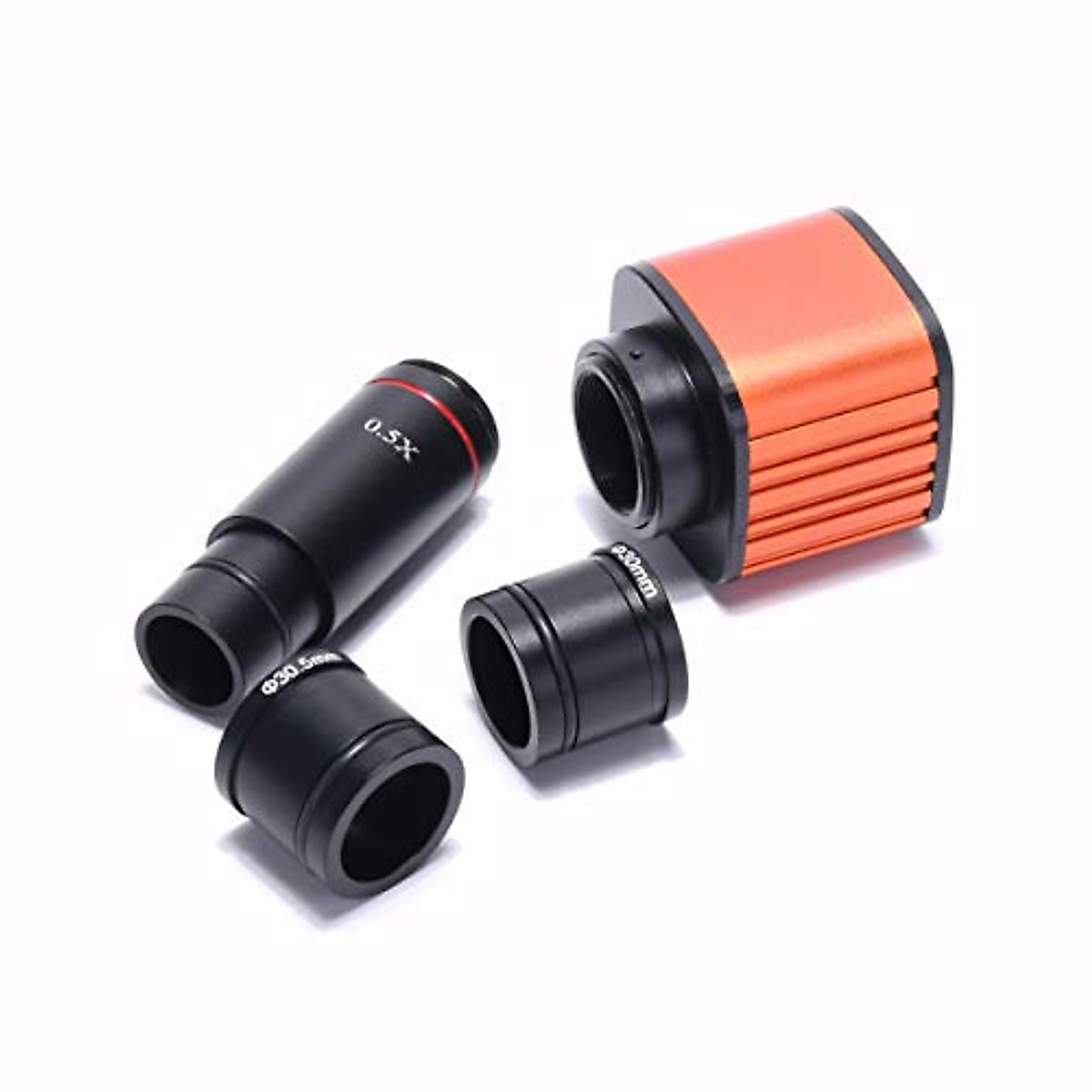 HAYEAR 16MP 1080P HDMI Industry Camera 0.5X Reduction Eyepiece Lens 23.2mm Mounting with 30mm 30.5mm Ring Adapter Apply for Stereo Biological Microscope