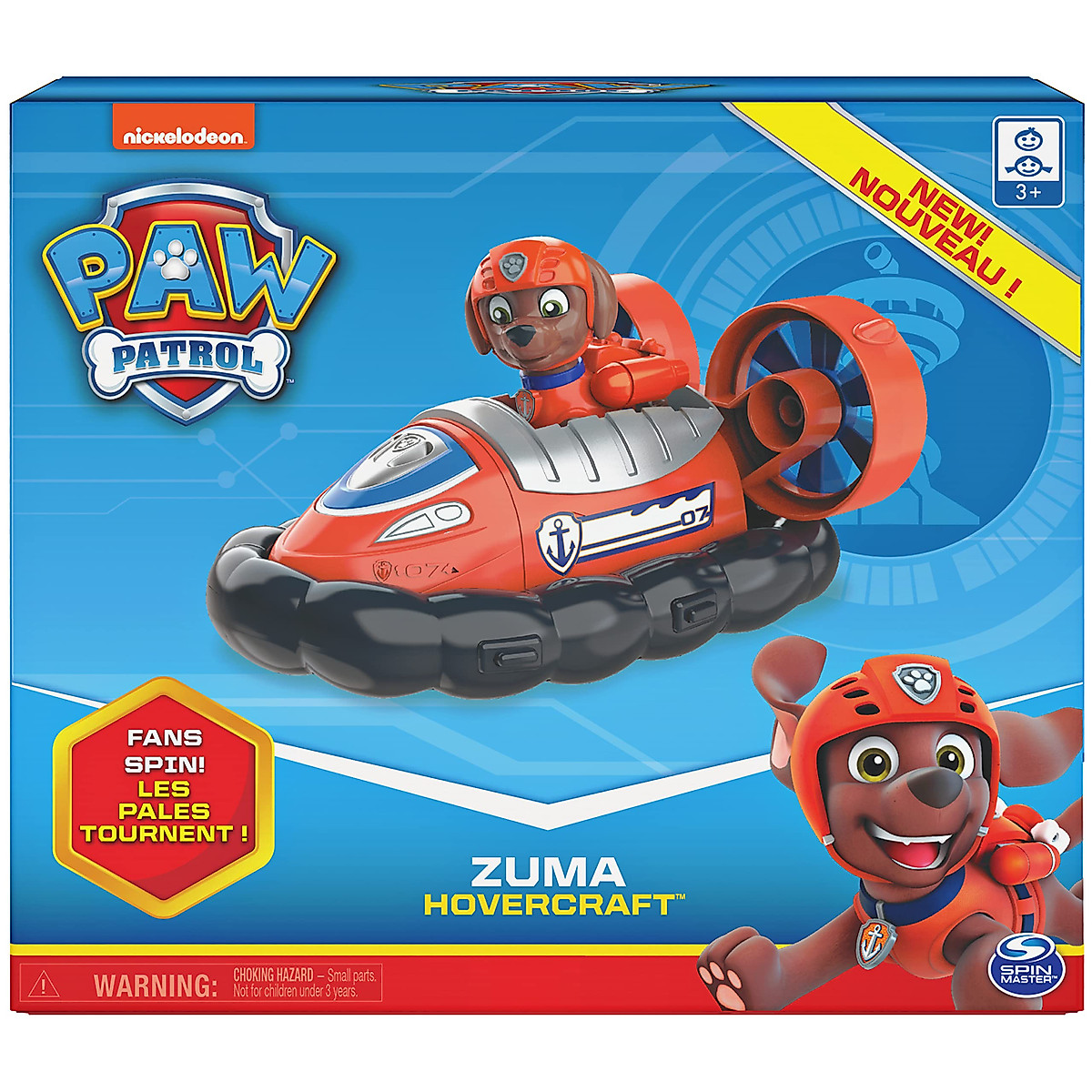 PAW Patrol, Zuma’s Hovercraft Vehicle with Collectible Figure, for Kids Aged 3 and Up