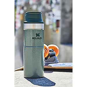 Stanley Classic Trigger Action Travel Mug 16 oz –Leak Proof + Packable Hot & Cold Thermos – Double Wall Vacuum Insulated Tumbler for Coffee, Tea & Drinks – BPA Free Stainless-Steel Travel Cup