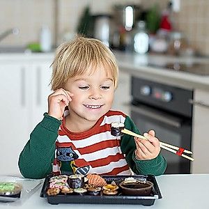 TIESOME 16Pcs Reusable Chopstick Helpers, Training Chopstick Hinges Connector Practice Chopsticks for Adults, Kids, Beginner, Trainers or Learner