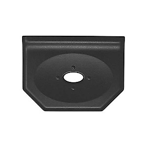 Questech Décor 5 Inch Floating Shower Shelf Soap Dish, Wall Mounted Retrofit For Tiled Shower Walls, Bathroom Caddy Storage Organizer, 5 Inch Geo Flatback Design, Graphite Black