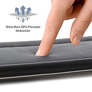 BestSounds Genuine Leather Guitar Strap for Electric & Acoustic Bass Guitar, White Padded Guitar Strap