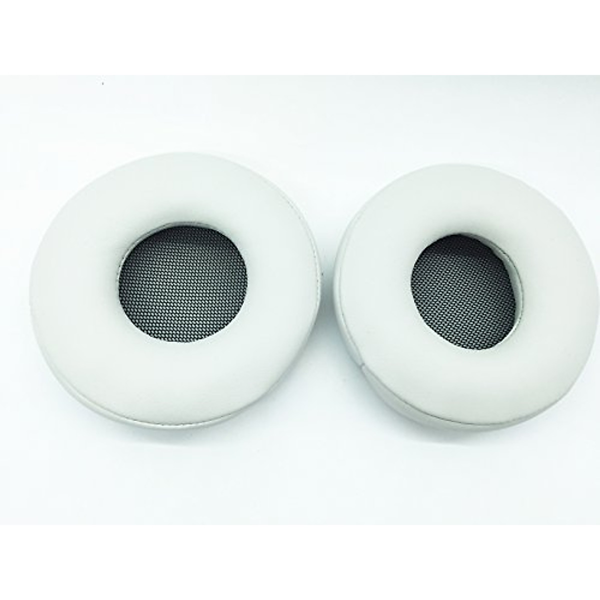 75mm Replacement Leather pu Round Cushion earpads Cups Ear Pads Pillow Cover for Pioneer HDJ-700 HDJ700 Stereo Headphone Headset (White)
