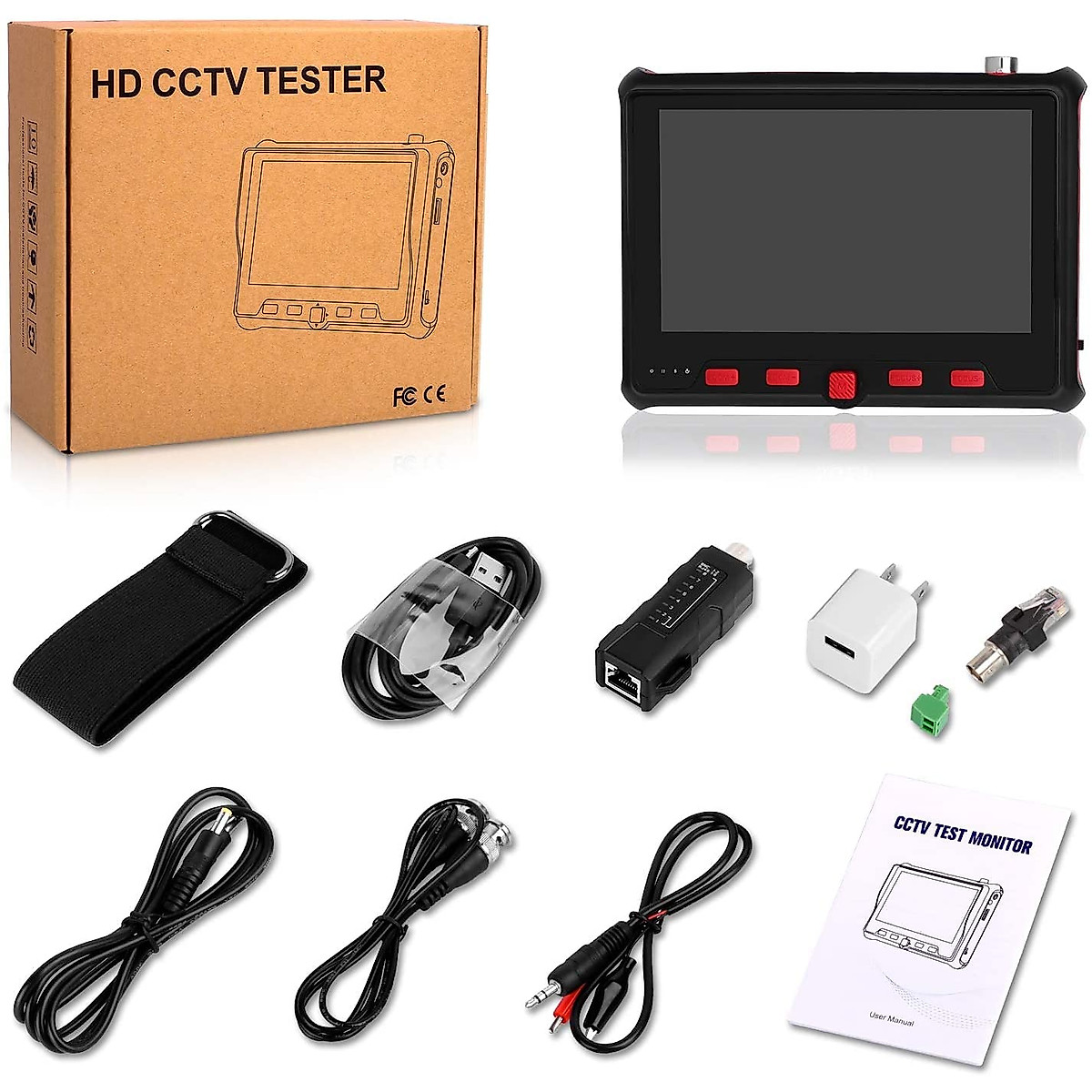 【Upgrade】 Portable Wrist CCTV Tester,5'' LCD Monitor,HDMI in &VGA in,Camera Debugging Helper