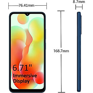 Xiaomi Redmi 12C 4G LTE (64GB + 3GB) Factory Global Unlocked GSM 6.71" 50MP Dual Camera (ONLY T-Mobile/Mint USA Market) + (w/Fast Car Charger Bundle) (Ocean Blue)