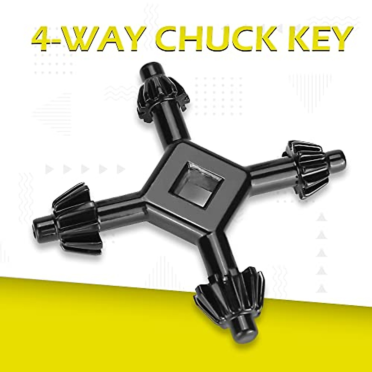 COLIBROX 4-Way Drill Press Chuck Key Universal Combination Hand 1/2" 9/16" 5/8" 11/16"