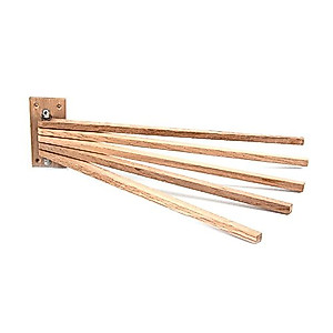 Iris Hantverk Oak Wood Towel Rail Dryer - Holds 5 Towels