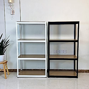 Storage Shelves - 4 Tier Adjustable Garage Storage Shelving, Heavy Duty Metal Storage Utility Rack Shelf Unit for Warehouse Pantry Closet Kitchen,31.49"x 14.47"x 59",White