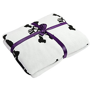 Brandream Throw Blanket Baby Crib Blankets Black and White Designer Pirate Blankets Scull Pattern Decorative Soft Blanket for Couch 35 by 43 Inch