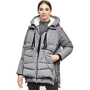 Orolay Women's Thickened Down Jacket Gray Small