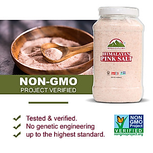 Himalayan Chef Pink Salt Fine Grain, Plastic Jar - 5lbs GMO & Gluten-Free