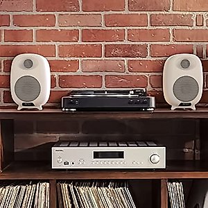 BESTISAN SR06 Bluetooth Bookshelf Speakers with 3 inch Woofer, Powered Studio Speakers for Record Player, Turntable, Desktops with Optical/RCA inputs, White, 60W