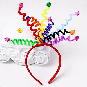 MNZYY 2 Pcs Funny Colorful Women Girls Headband Women Birthday Girl Sweet Princess Hair Band Hoop Party Decoration Dress 2 piece Set MNZYY 0