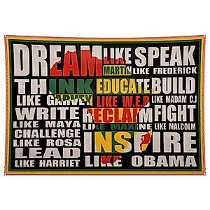 Swepuck 68x45inch Black History Month Backdrop African American Heritage Banner BHM National Holiday Party Decoratons Juneteenth Tapestry Photo Booth