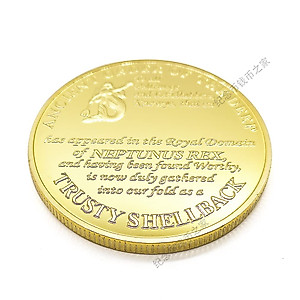 Neptune Medallion Sailor Crew Lucky Coin Roman Poseidon Seahorse Trident Neptune Coin