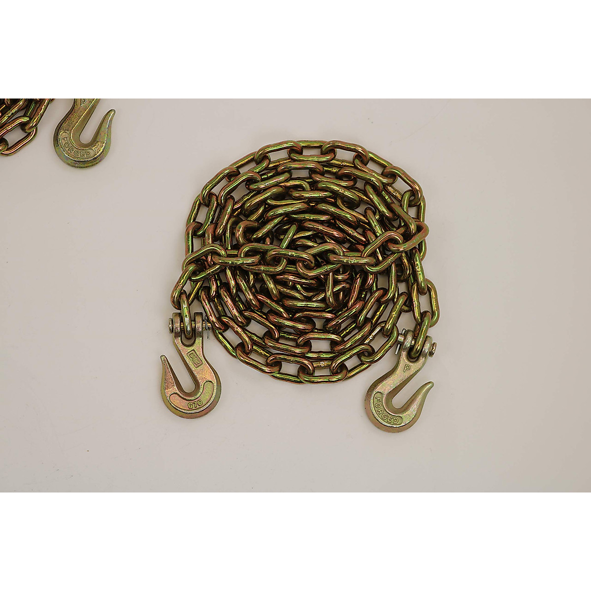 5/16" X 10’ G70 Chains (2) and Chain Binders - Load Binders (2)