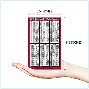 eThought Daily Bible Study Bookmark and Reading Guide - Read The Bible in a Year, Devotional Companion, Gifts for Believers and Scripture Seekers, Pack of 25 (BB-DRYR-25)