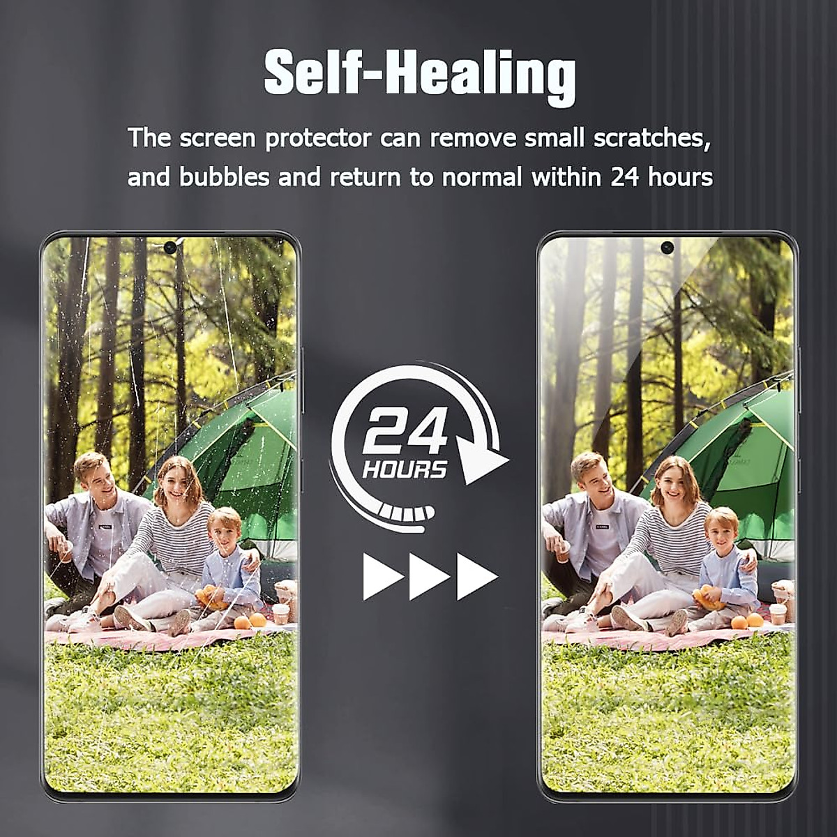 VITAVELAAA [2+2 Pack Galaxy S21 Ultra Screen Protector, Fingerprint Unlock, 9H Hardness Tempered Glass, Bubble Free, Premium HD Clear for Samsung Galaxy S21 Ultra Glass Screen Protector (6.8 Inch)