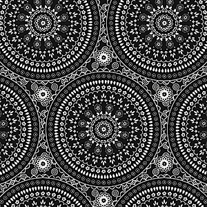 Vera Bradley Women's Cotton Deluxe Lunch Bunch Lunch Bag, Black Bandana Medallion, One Size