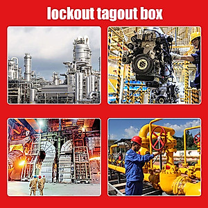Lockout Tagout Cable Lock 9 PCS Adjustable Loto Steel Cable with Vinyl Coated,1/4" Diameter, 6' Length,for Alamanda Lock Out Tag Out Station Kit
