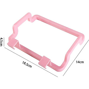 Sluswallow Beige Over The Cabinet Garbage Bag Rack, Hanging Garbage Bags Holder Trash Bag Holder Rack for Kitchen Cabinets Doors and Cupboards, Kitchen Waste Bins, Trash, Recycling and Compost