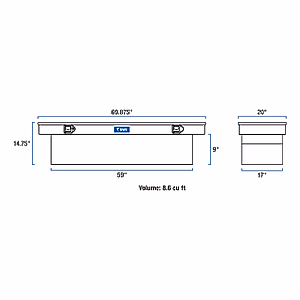 UWS TBS-69 Single Lid Aluminum Toolbox with Beveled Insulated Lid