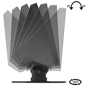 ATOPHK Echo Show 10 Stand Aluminum Swivel Stand for Amazon New Echo Show 2nd Gen Speaker Accessories Horizontal 360 Rotation Longitudinal Angle Change Base Lazy Susan Black ES007-01