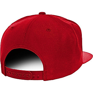 Trendy Apparel Shop Letter M Collegiate Varsity Font Initial Embroidered Baseball Cap - Red