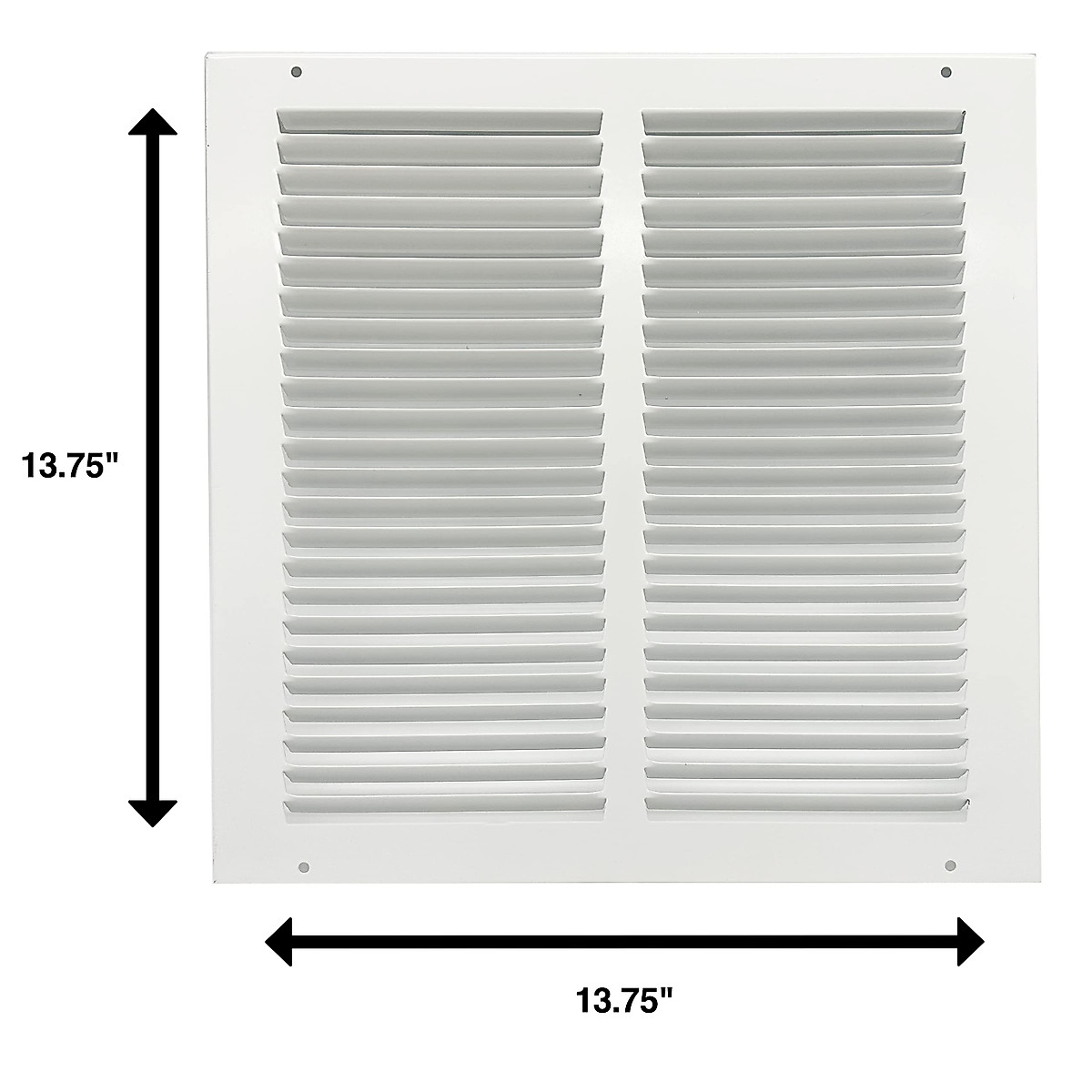 Rocky Mountain Goods Air Return Grille - Heavy duty steel with premium finish - includes full installation kit - Louvered design - Paintable vent cover - Matte white - Consistent air flow (12" x 12")