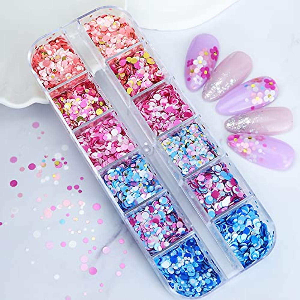 Round Glitter Resin Fillings Flakes Sequins Epoxy Resin Mold Filler for DIY Jewelry Making Nail Art Decor