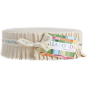 Bella Solids Natural Honey Bun 40 1.5-inch Strips Moda Fabrics 9900HB 12