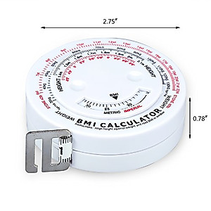 BMI Body Mass Index Retractable Tape 150cm Measure Calculator Diet Weight Loss Tape Measures Tools