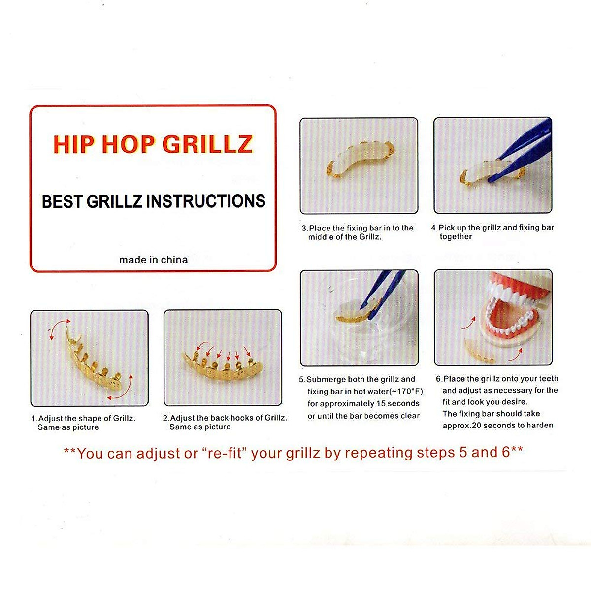 LuReen Silver 4 PC Vampire Dracula Single Metal Fangs Hip Hop Teeth Grillz Set for Halloween Costume Cosplay