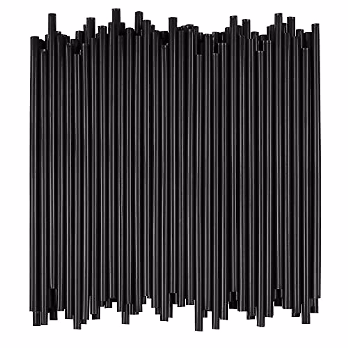 Disposable Drinking Straws - 7 3/4 Inches Long - Standard Size (Black, 250)