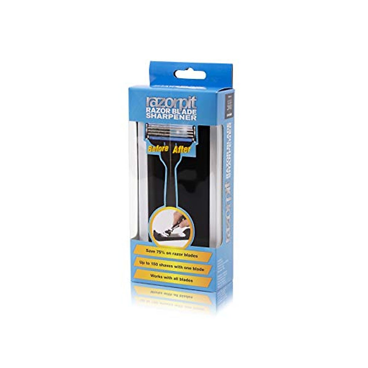 RazorPit Men's Razor Blade Sharpener, Black