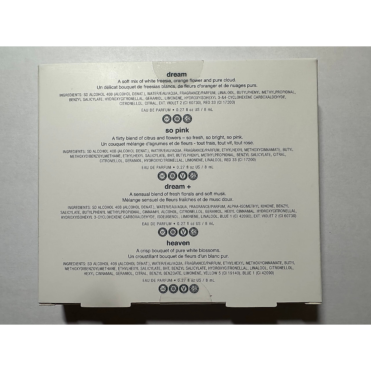 Gap Rollerball Perfume Set (Dream, Dream+, Heaven, So Pink) 8 mL each, 3.75 ounces