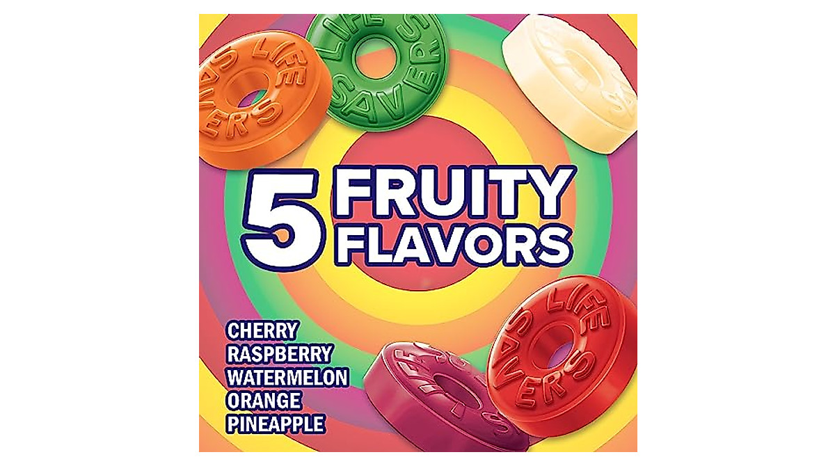 LIFE SAVERS 5 Flavors Hard Candy Rolls - 20 Pack