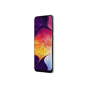 Samsung Galaxy A50 (64GB, 4GB RAM) 6.4" Display, 25MP, Triple Camera, Global 4G LTE GSM Factory Unlocked A505G (International Model w/ 64GB MicroSD Bundle) (White)