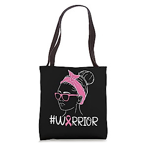 Breast Cancer Survivor #Warrior Pink Ribbon Tote Bag